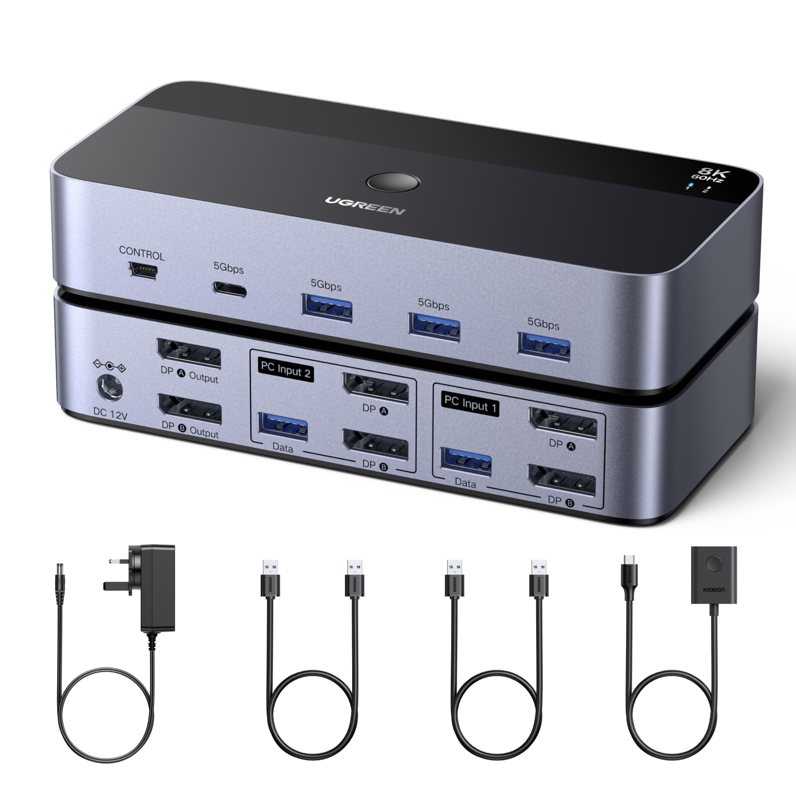 UGREEN KVM Switch (2 Computers, 2 Monitors, 8K@60Hz) | UGREEN EU