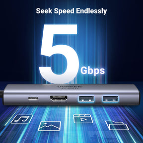 UGREEN USB C Hub 4K 60Hz, 6-in-1 USB C to USB Adapter | UGREEN EU