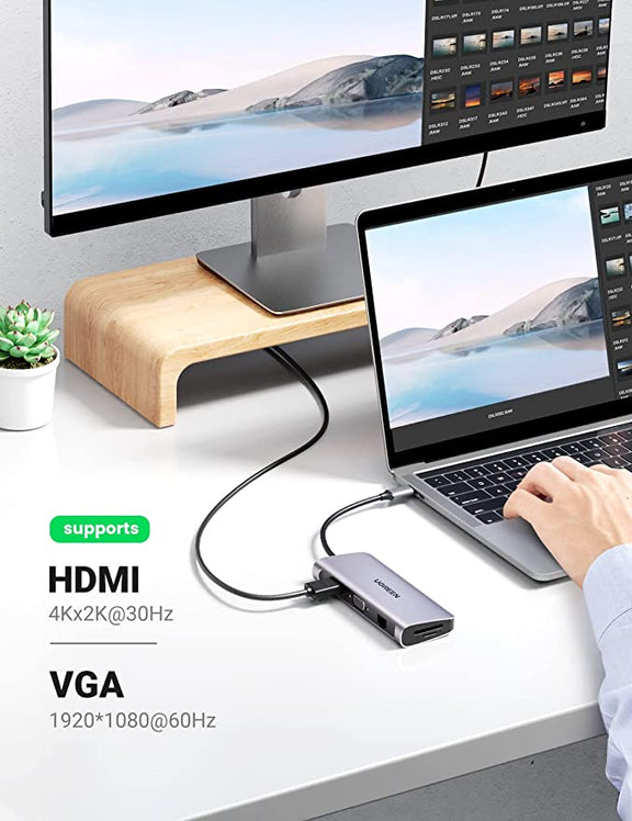 UGREEN 10-in-1 USB C Hub HDMI，VGA, 1Gbps Ethernet, | UGREEN EU